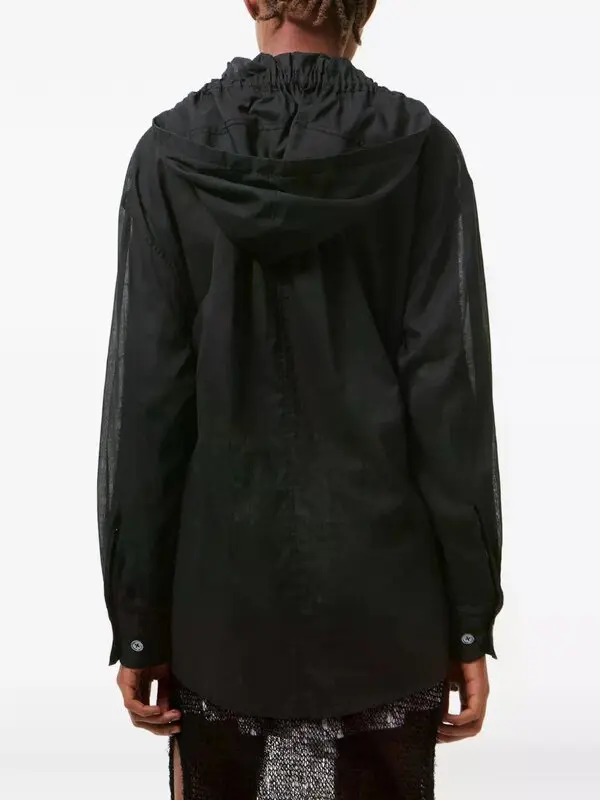 Our Legacy Semi-sheer Hooded Button-up Shirt