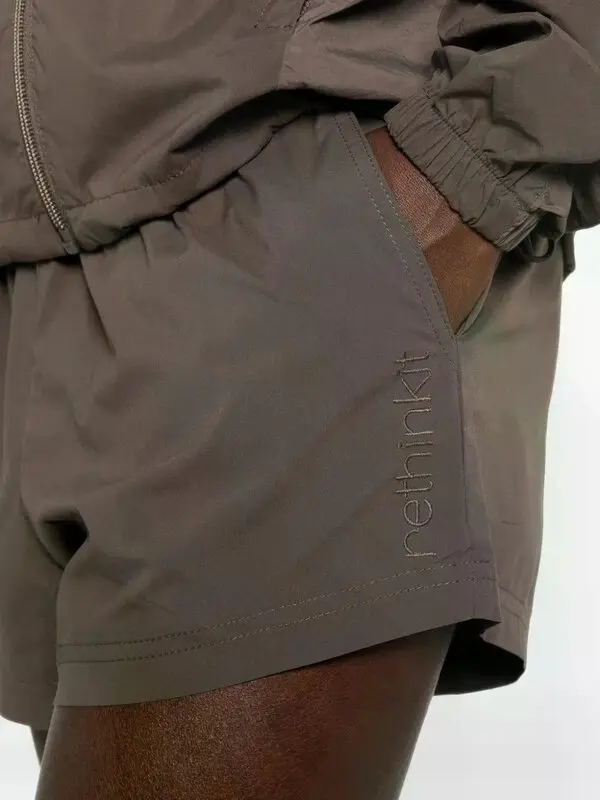 RETHINKIT STUDIOS Dark Drawstring Waist Shorts