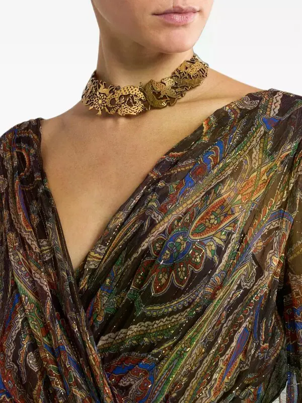 Etro Choker Necklace With Animals
