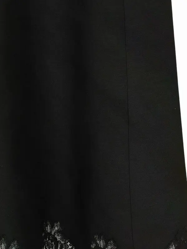 Valentino Garavani Wool Dress With Lace Trim