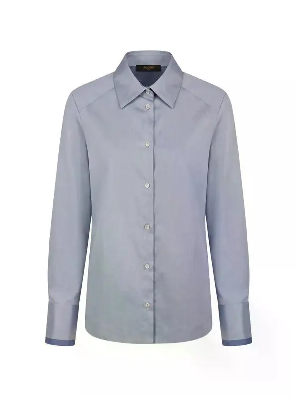 MOORER Striped Long Sleeve Shirt