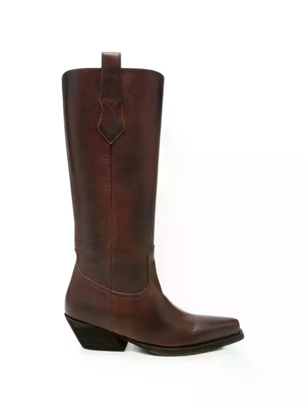 ANN DEMEULEMEESTER Leather Knee-high Boots - Brown