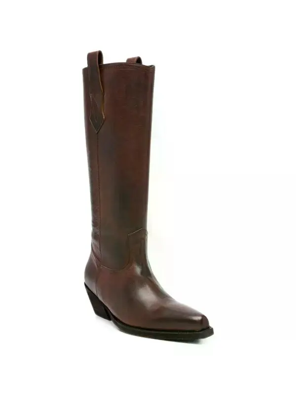 ANN DEMEULEMEESTER Leather Knee-high Boots - Brown