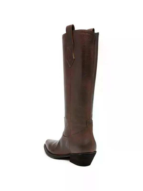 ANN DEMEULEMEESTER Leather Knee-high Boots - Brown