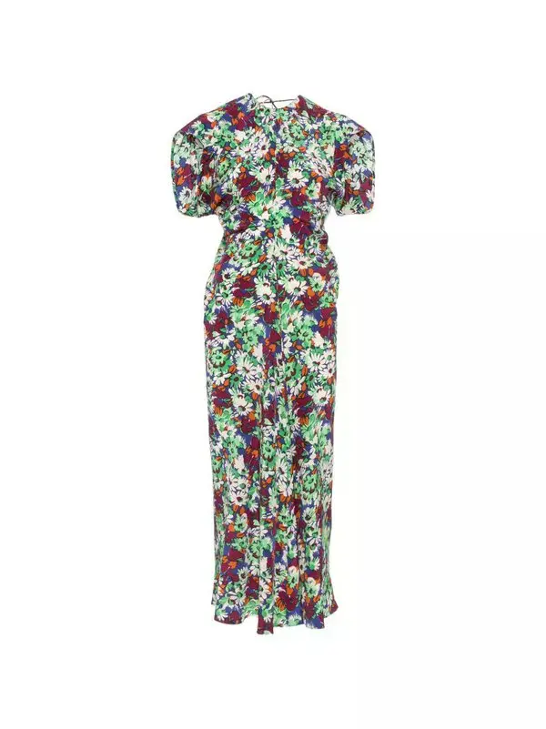Marni Floral Print Midi Dress - Green