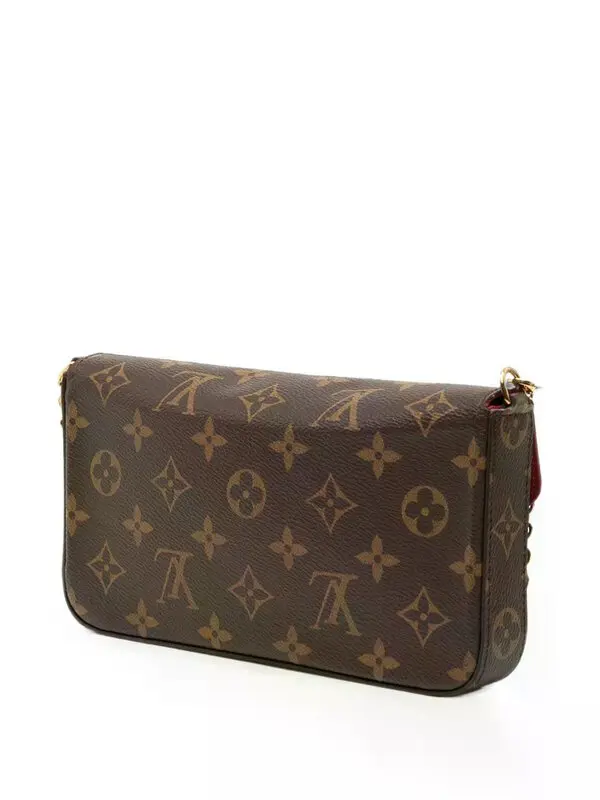LOUIS VUITTON Monogram Pochette Felicie Crossbody Bag - Brown