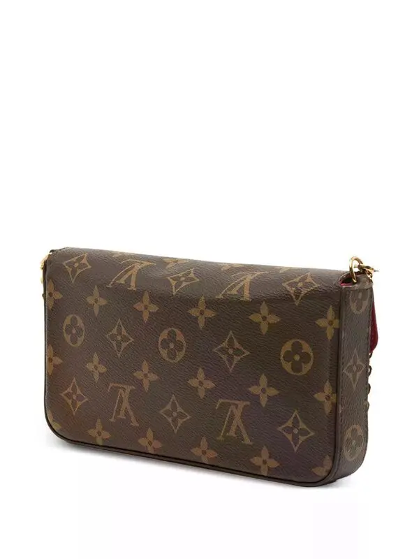 LOUIS VUITTON Monogram Pochette Felicie Crossbody Bag - Brown