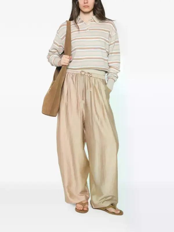 CORDERA Drawstring-waistband Wide-leg Trousers