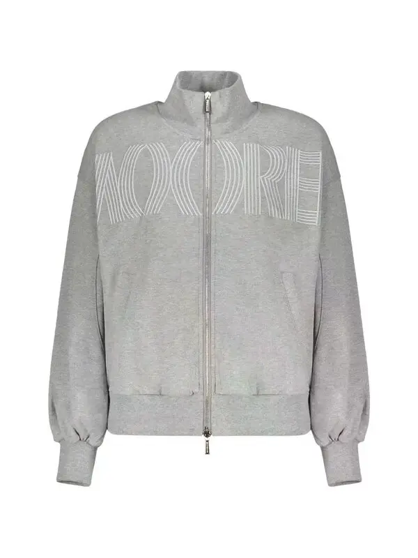 MOORER Zip-up Logo-embroidered Sweatshirt