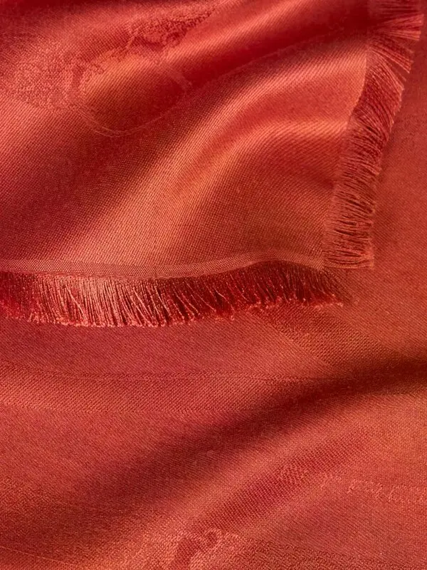 Etro Silk And Wool Jacquard Shawl With Tone-on-tone Charm Motif