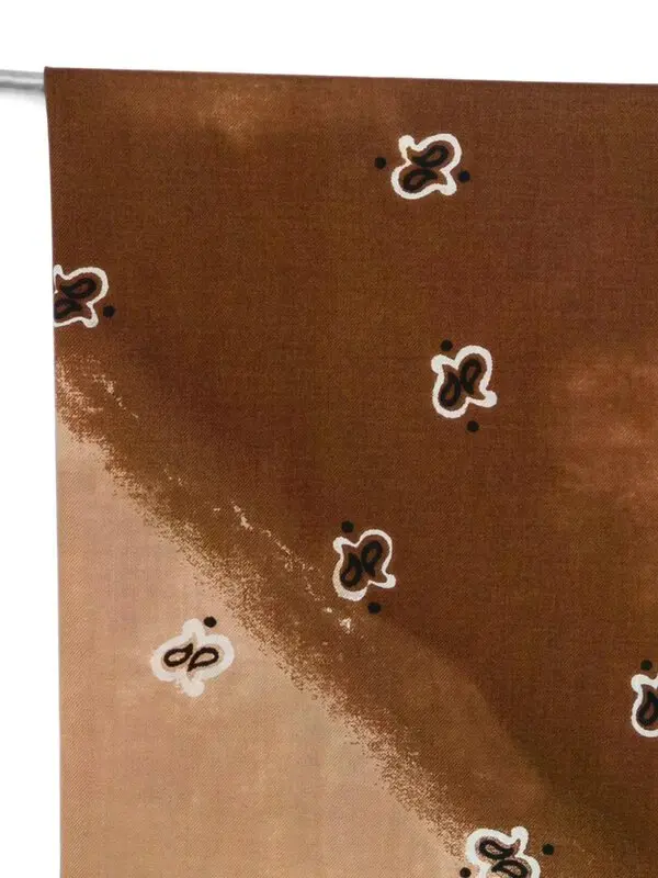 Destin Paisley-print Frayed-detail Scarf