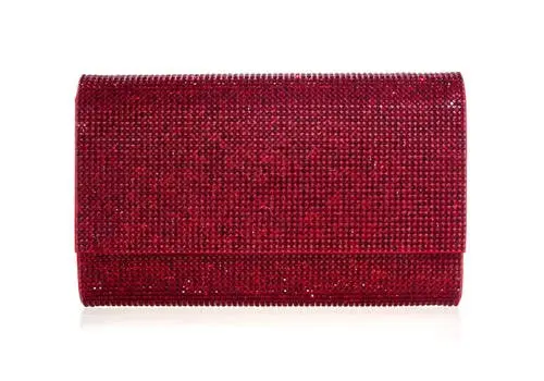 Judith Leiber Fizzoni Beaded Clutch - Ebonized Siam