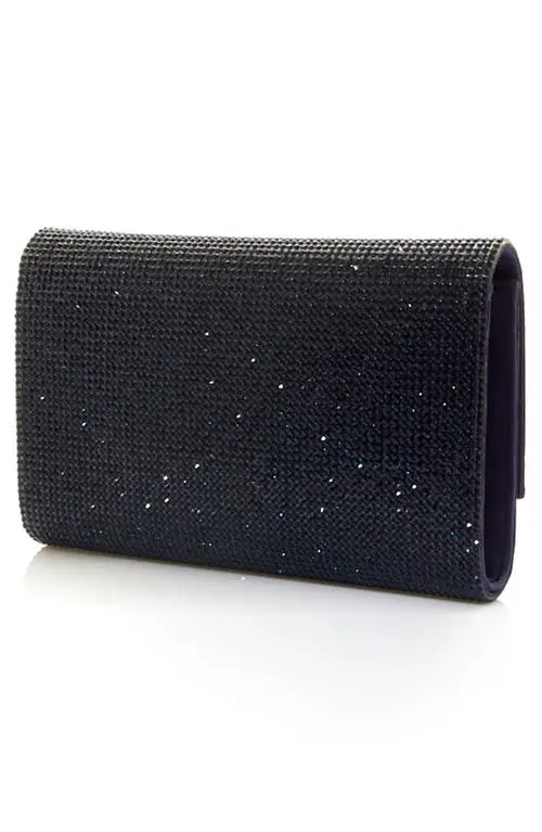 Judith Leiber Fizzoni Beaded Clutch - Silver Navy