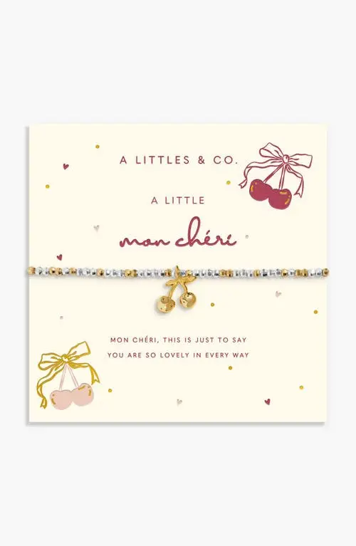 A LITTLES & CO Mon Cheri' Bracelet In Silver And Gold-tone Plating With Cherry Charm
