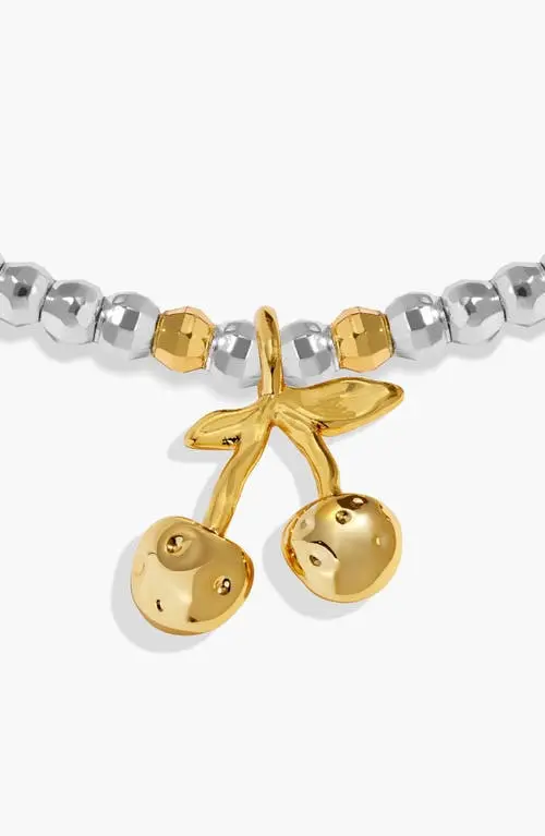 A LITTLES & CO Mon Cheri' Bracelet In Silver And Gold-tone Plating With Cherry Charm