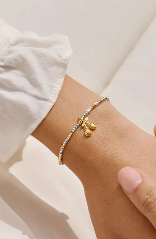 A LITTLES & CO Mon Cheri' Bracelet In Silver And Gold-tone Plating With Cherry Charm