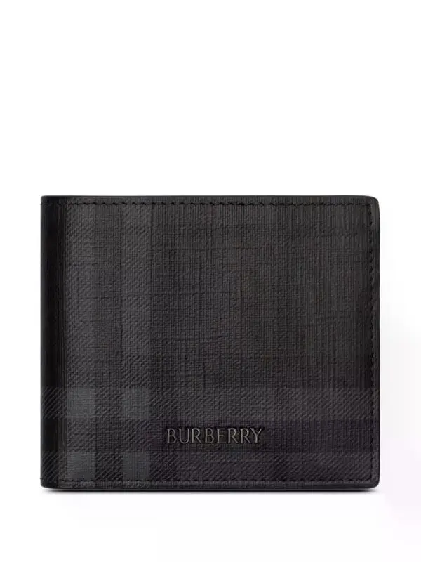Burberry City Check Bifold Wallet - Black