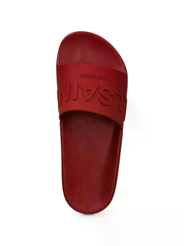 ALLSAINTS Biggy Logo-embossed Slides - Red