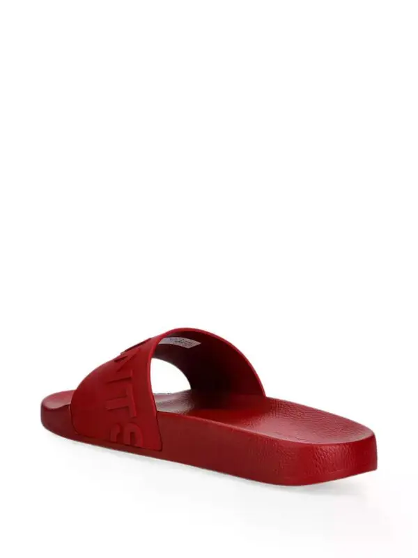 ALLSAINTS Biggy Logo-embossed Slides - Red