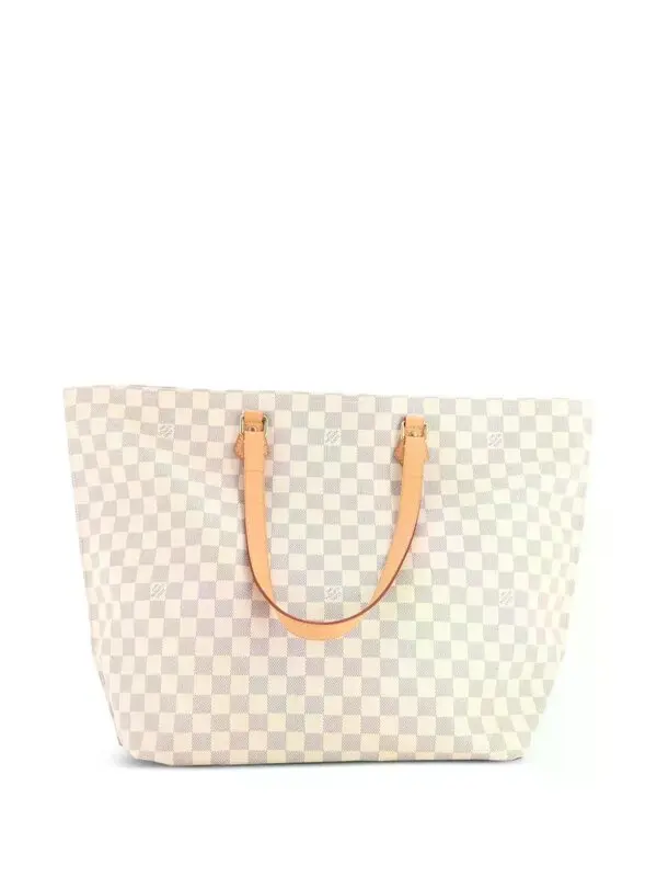 LOUIS VUITTON Damier Mm Tote Bag - White