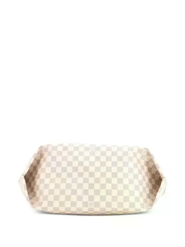 LOUIS VUITTON Damier Mm Tote Bag - White