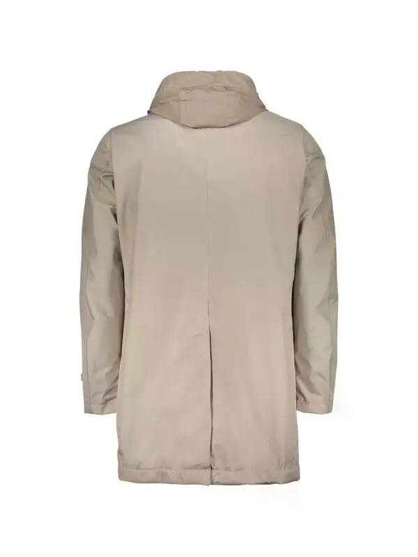 MOORER Hooded Single-breasted Overcoat