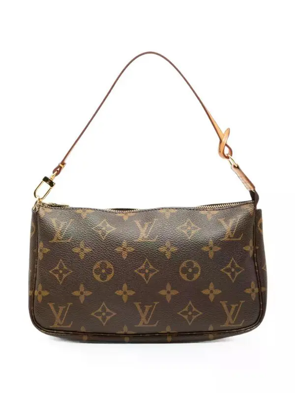 LOUIS VUITTON 2002 Monogram Pochette Accessoires Shoulder Bag - Brown