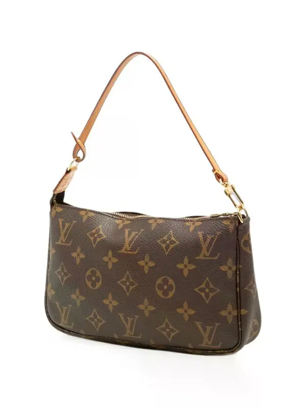 LOUIS VUITTON 2002 Monogram Pochette Accessoires Shoulder Bag - Brown