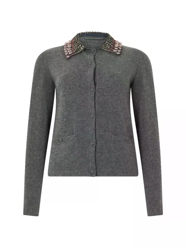 Alberta Ferretti Embellished Cardigan - Grey