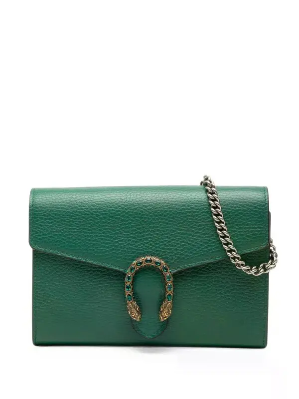 Gucci 2016-2026 Calfskin Dionysus Wallet On Chain Crossbody Bag - Green