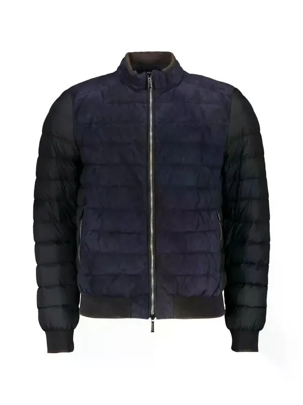 MOORER Quilted Panelled Bomber Jacket