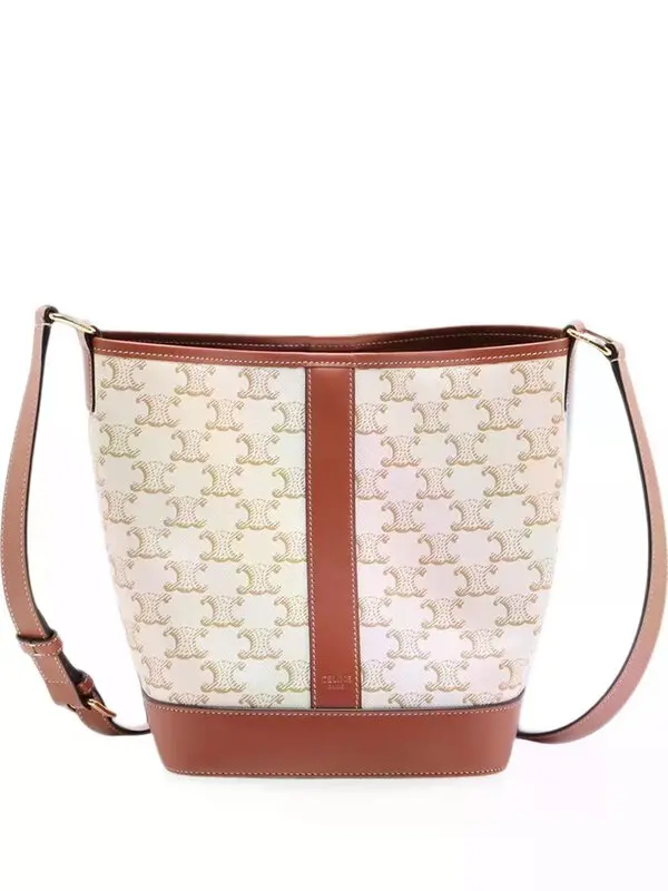Celine 2018-2026 Small Triomphe Coated Canvas Bucket Bag