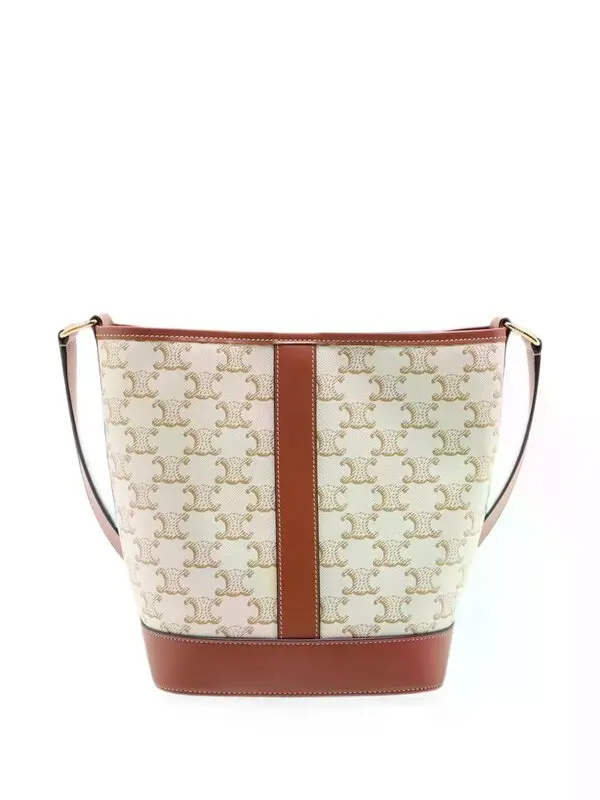 Celine 2018-2026 Small Triomphe Coated Canvas Bucket Bag