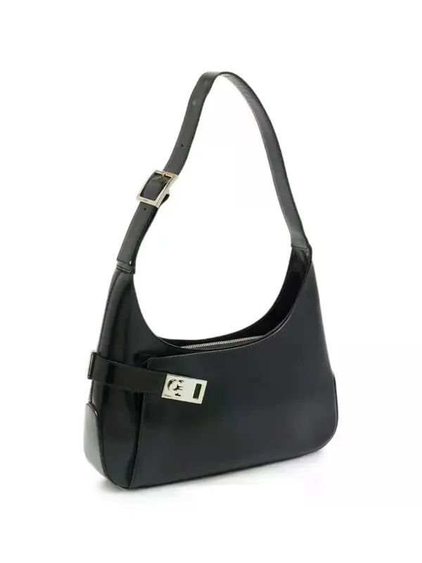FERRAGAMO Gancini Brushed Leather Shoulder Bag