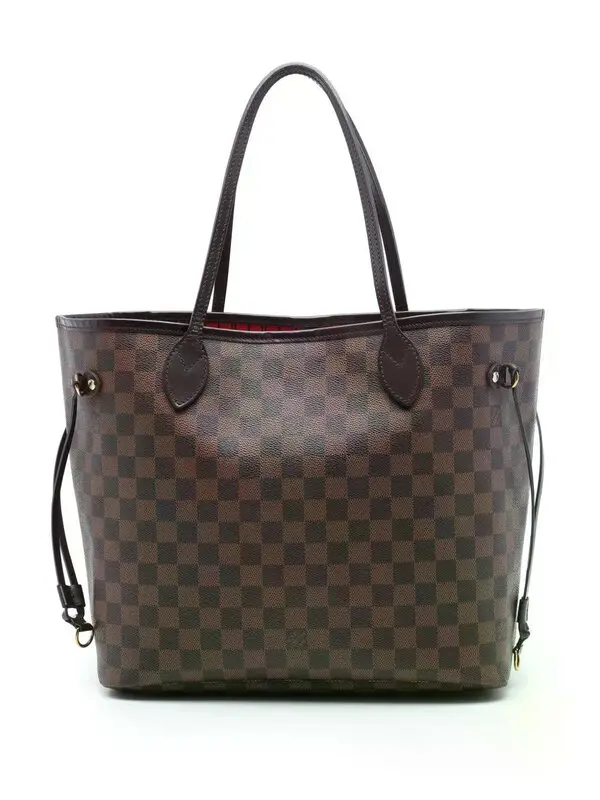 LOUIS VUITTON 2016 Damier Ebene Neverfull Mm Tote Bag