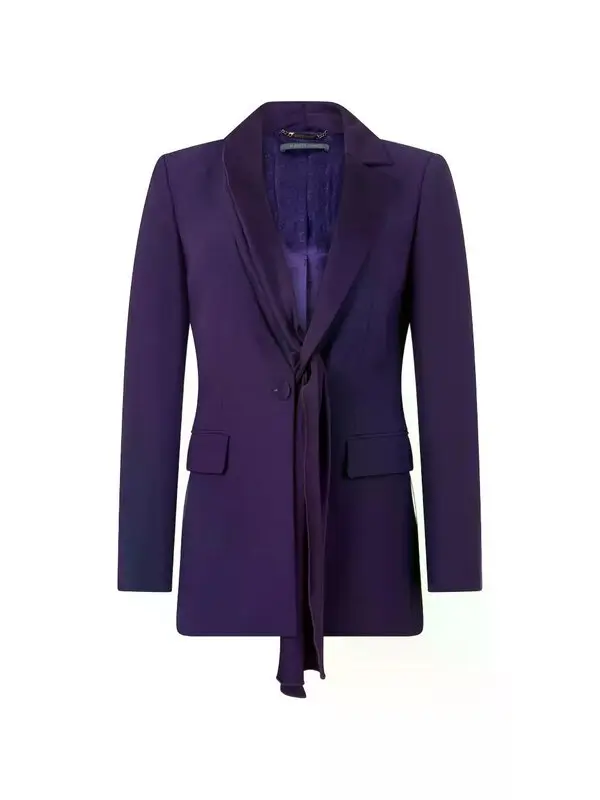 Alberta Ferretti Single-breasted Blazer With Scarf Detail