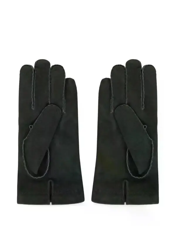 MOORER Suede-finish Stitched-detail Gloves
