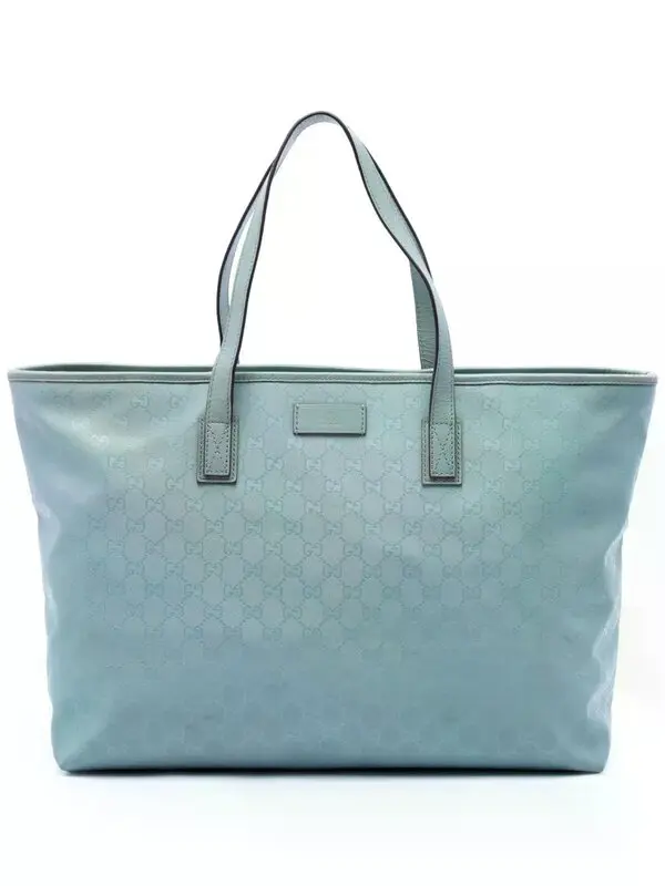 Gucci Large Gg Imprimé Tote Bag - Blue
