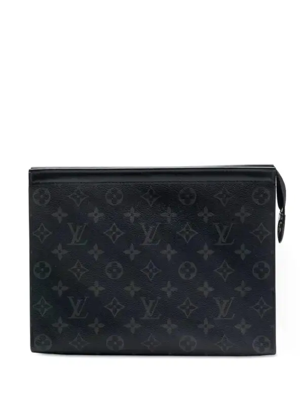 LOUIS VUITTON Monogram Eclipse Pochette Voyage Mm Clutch Bag