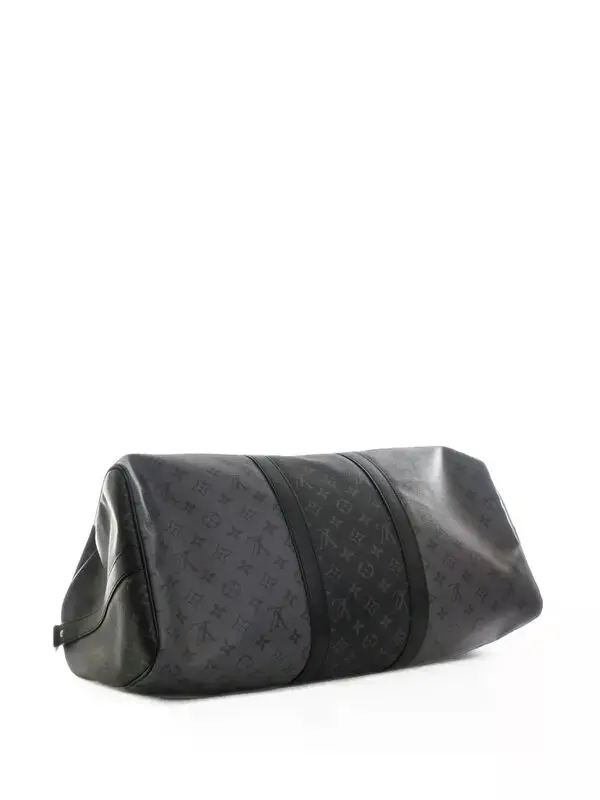 LOUIS VUITTON Monogram Eclipse Reverse Keepall Bandouliere 50 Travel Bag