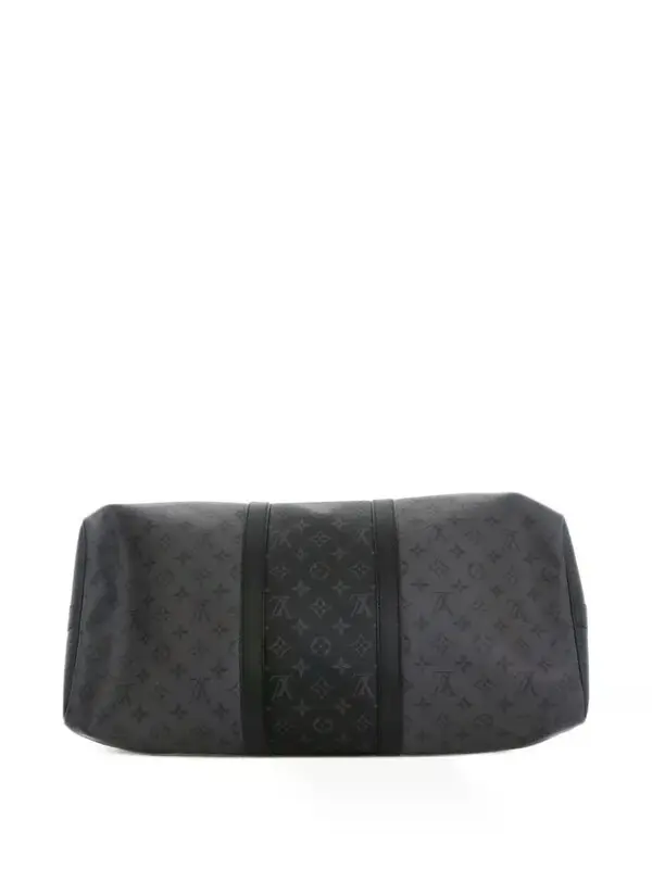 LOUIS VUITTON Monogram Eclipse Reverse Keepall Bandouliere 50 Travel Bag
