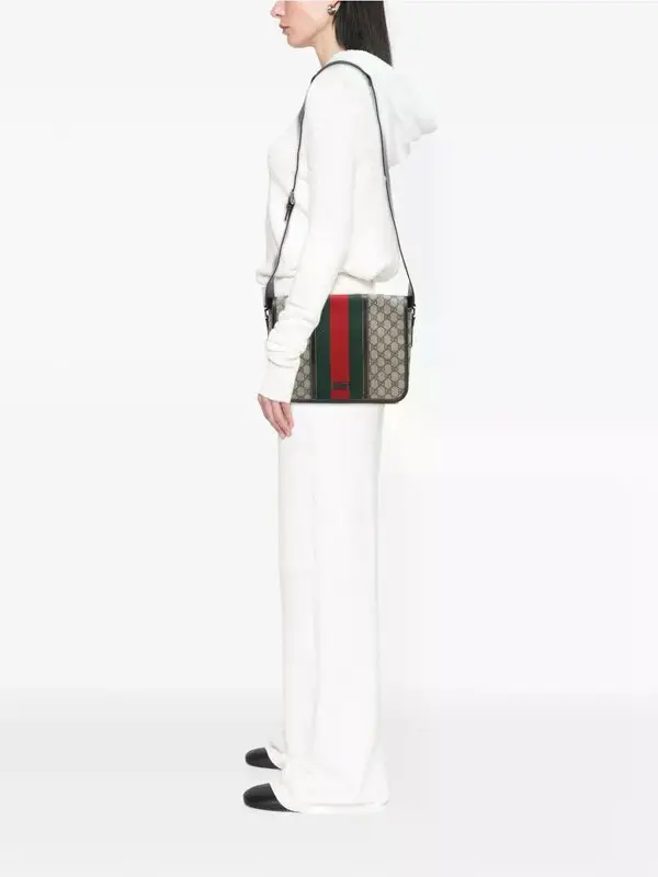 Gucci 2016-2026 Gg Supreme Web Crossbody Bag
