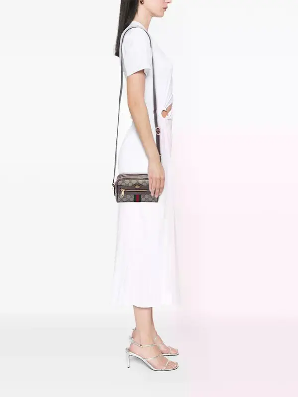 Gucci 2016-2026 Mini Gg Supreme Web Ophidia Crossbody Bag