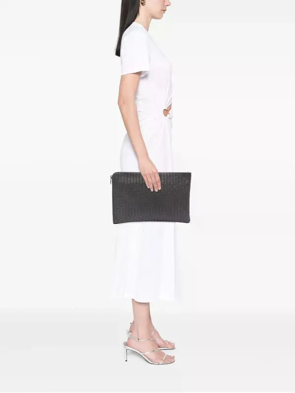 Bottega Veneta Nappa Intrecciato Clutch Bag - Grey