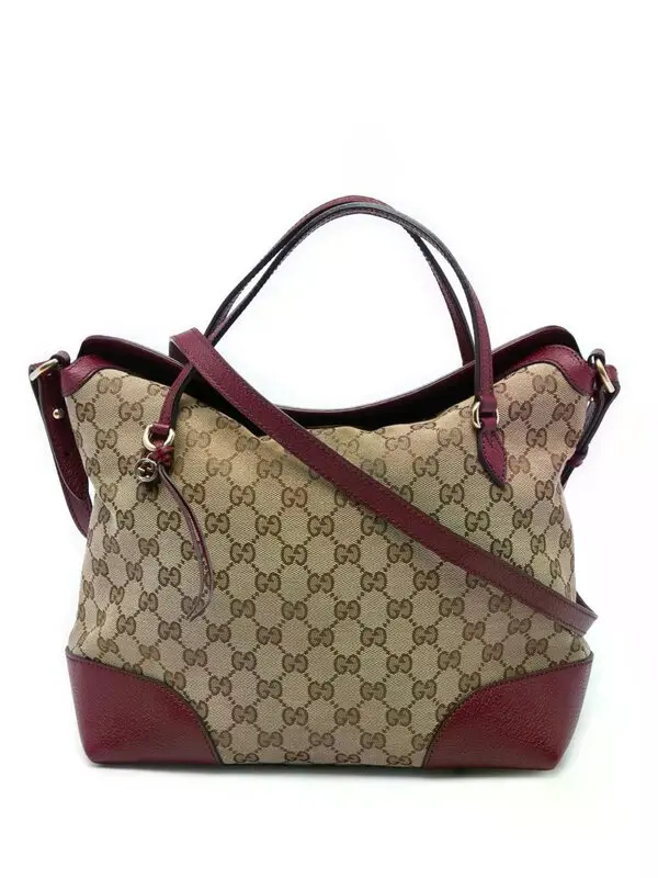 Gucci 2016-2026 Medium Gg Canvas Bree Fold Over Tote Satchel