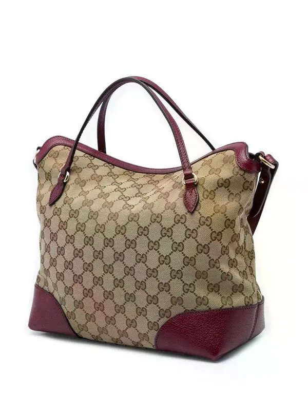 Gucci 2016-2026 Medium Gg Canvas Bree Fold Over Tote Satchel