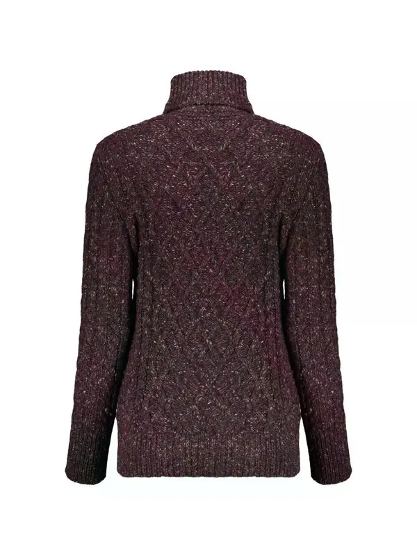 MOORER Cable-knit Roll-neck Sweater