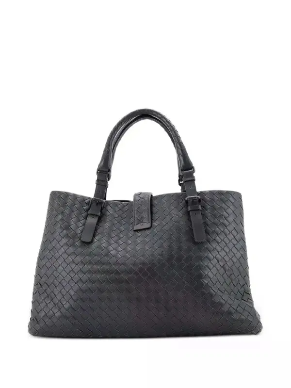 Bottega Veneta Roma Bag Intrecciato Nappa Medium Tote Bag - Blue