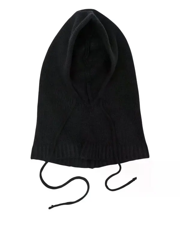 VIETTI MERCHANDISE Drawstring Cashmere Balaclava - Black