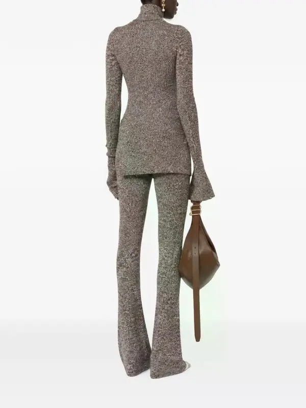 Sportmax Logo Plaque Flared Trousers